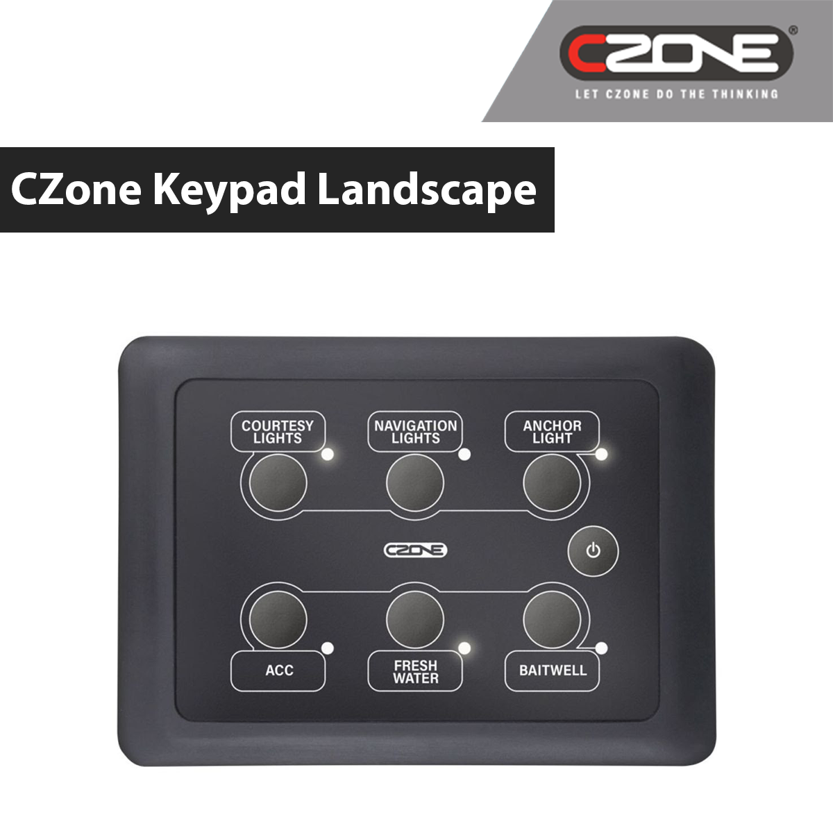 CZone | 6 Way Waterproof Keypads - Landscape 80-911-0162-00 | Portrait ...