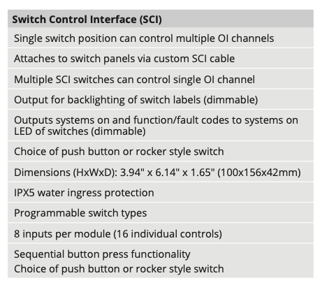 CZone | Switch Control Interface With Seal | 80-911-0011-00 – CZone Online